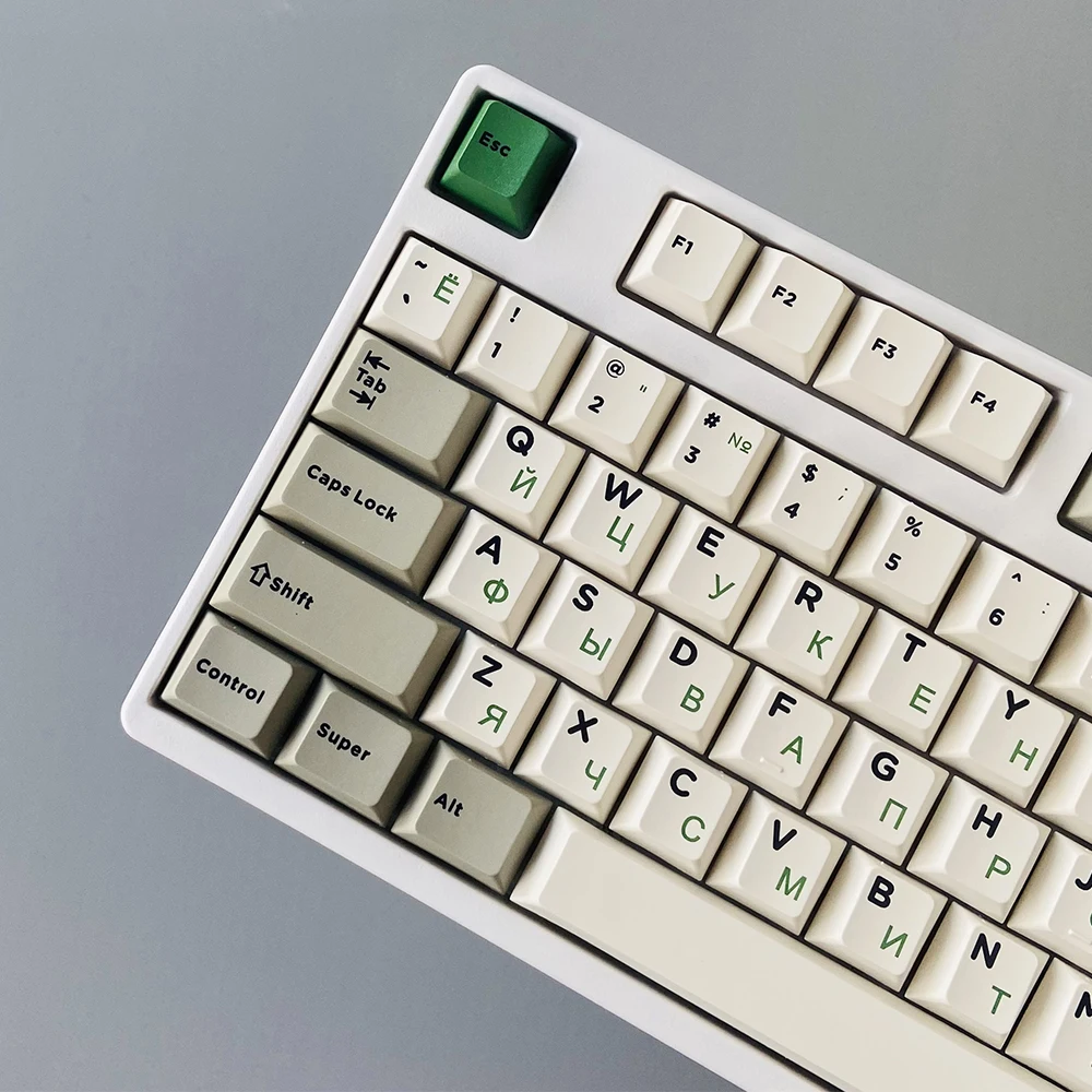 158-Keys-Green-Cherry-Profile-Russian-Keycaps-Custom-PBT-Keycaps-for ...