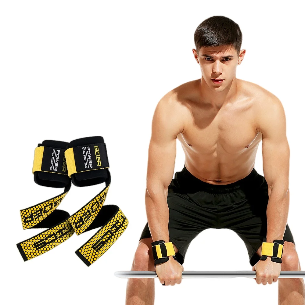 1 Pair Wrist Straps for Weightlifting Anti Slip Silicone Grip Padded ...