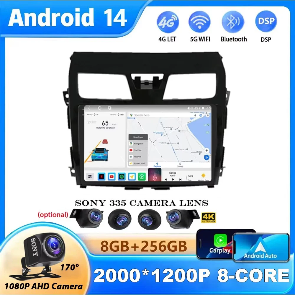 2k-QLED-Android-14-Auto-Carplay-Car-Radio-For-Nissan-Teana-Altima-J33 ...