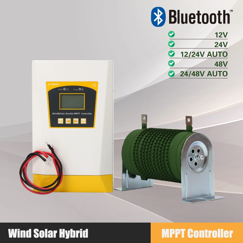 Double MPPT Wind Energy Hybrid System Charge Solar Controller 5000W 12v ...