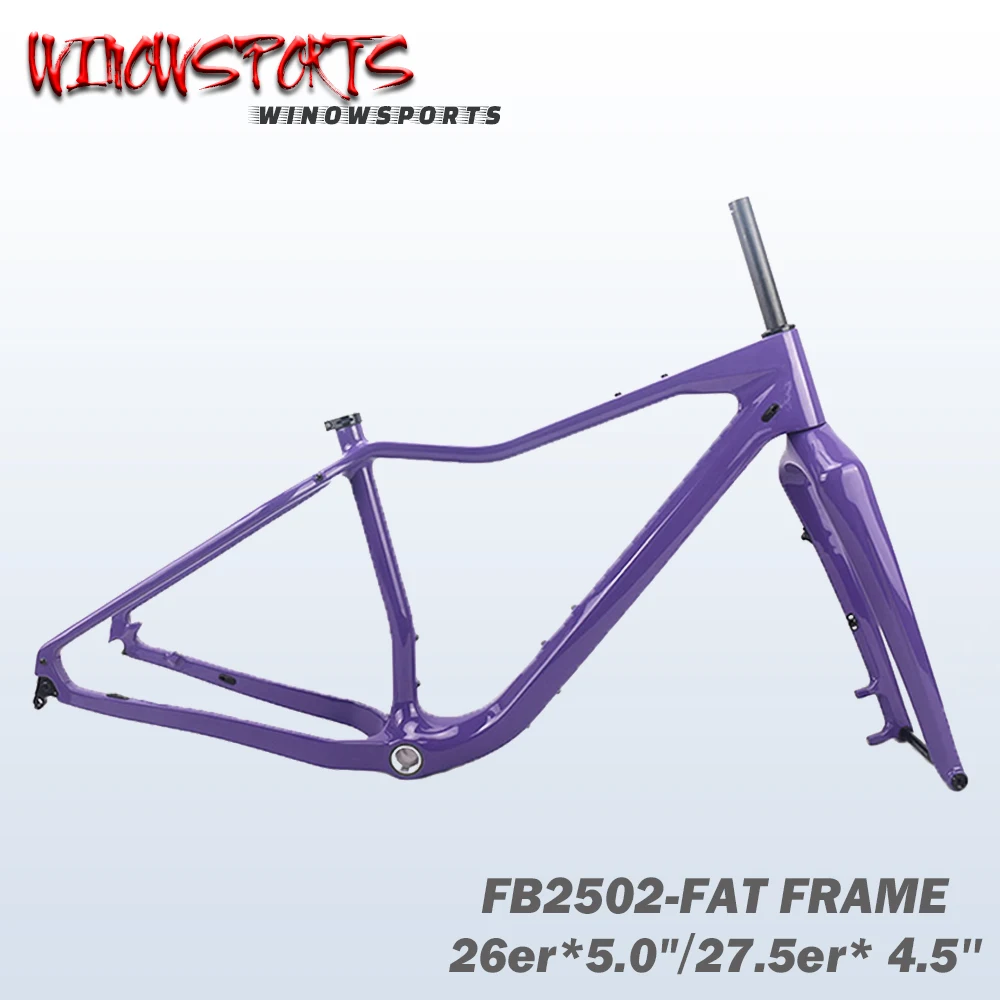 Winowsports-New-snow-carbon-fat-bike-frame-rear-space-190mm-Axle-Thru ...