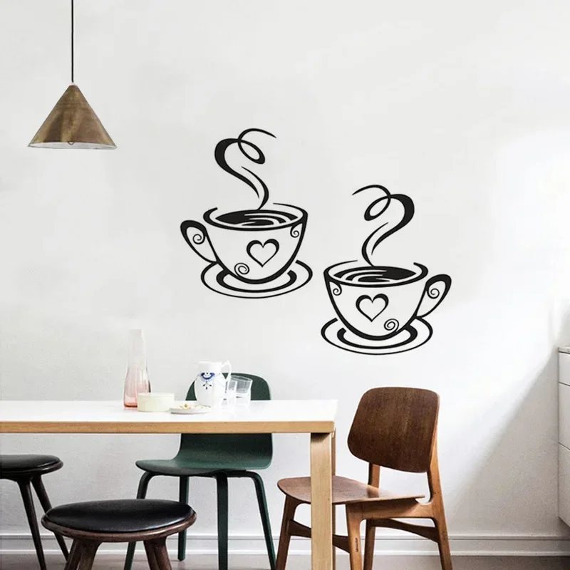 Coffee-Cup-Wall-Sticker-Self-Adhesive-PVC-Creative-Kitchen-Decoration ...