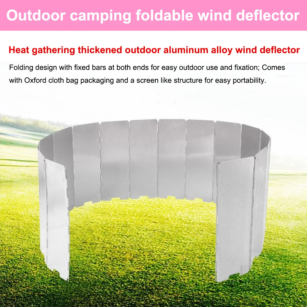 Outdoor-camping-wind-deflector-ultra-light-aluminum-alloy-foldable-with ...