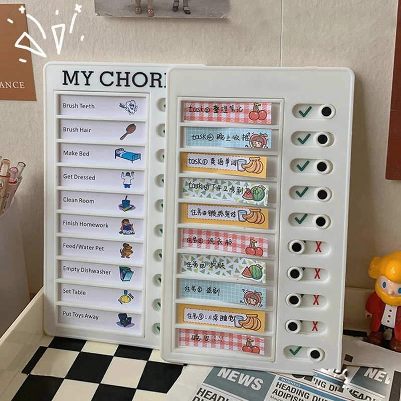 Daily Task Planning Board Detachable Chores Checklist Board Wall ...