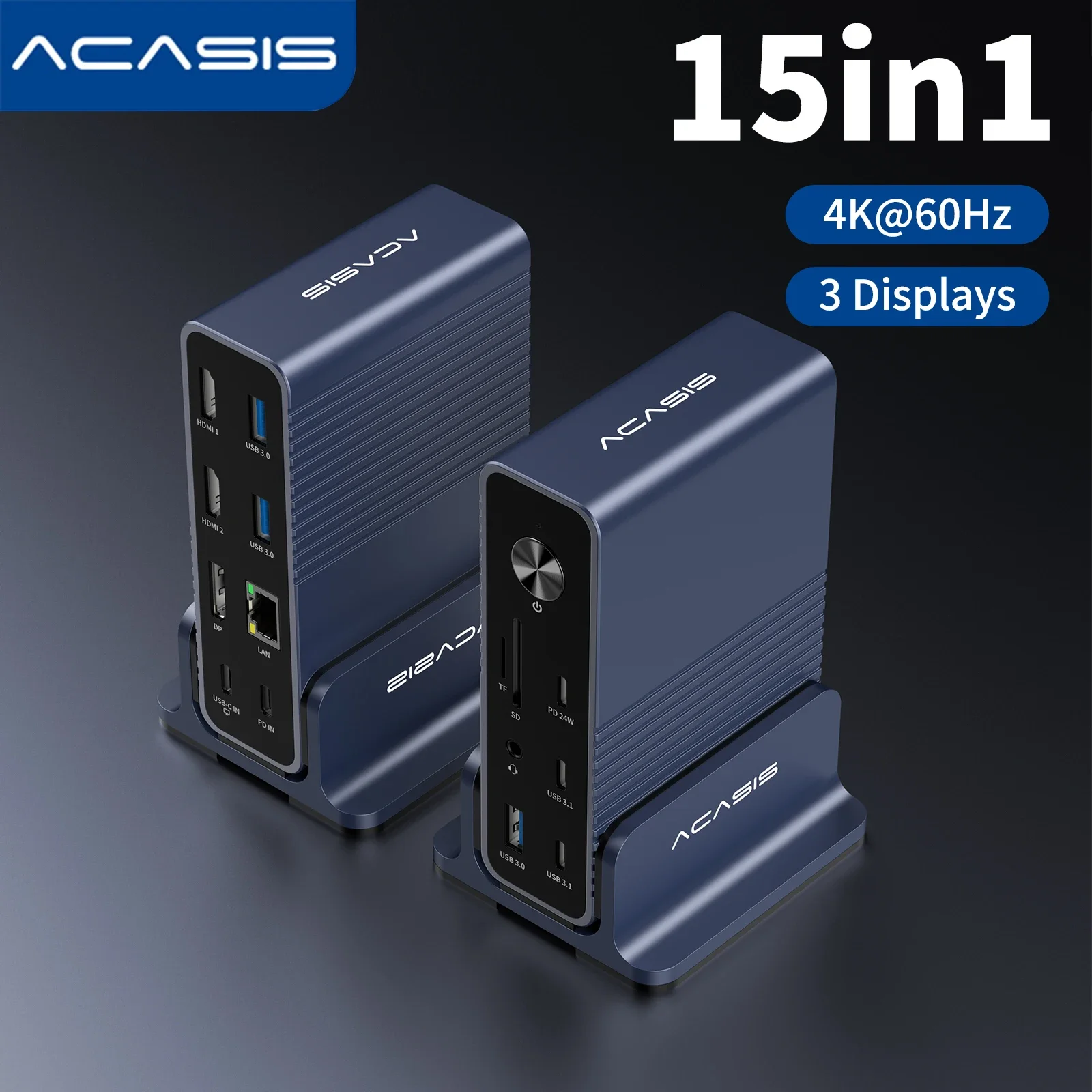 Acasis-USB-C-Docking-Station-15-Ports-Hub-10Gbps-USB-C-to-HDMI-4K-60HZ ...