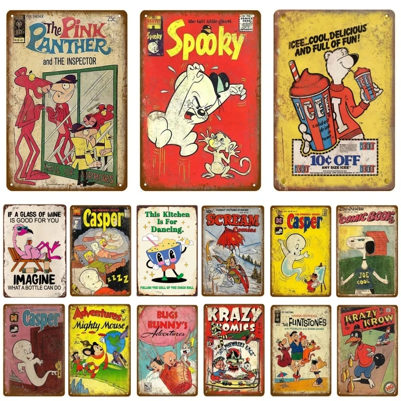 Vintage-Comic-Mouse-Metal-Signs-Tin-Sign-Poster-Pub-Plaque-Metal-Retro ...