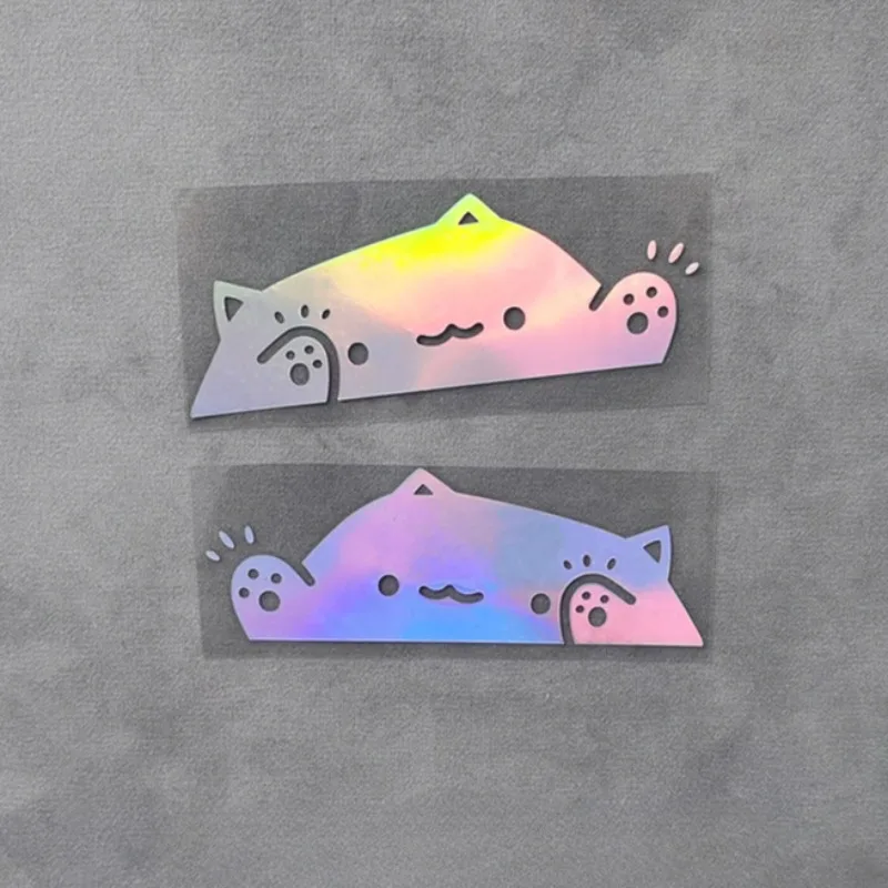 JDM Cute Cat Car Stickers Waterproof DIY Auto Window Body Bumper Trunk ...