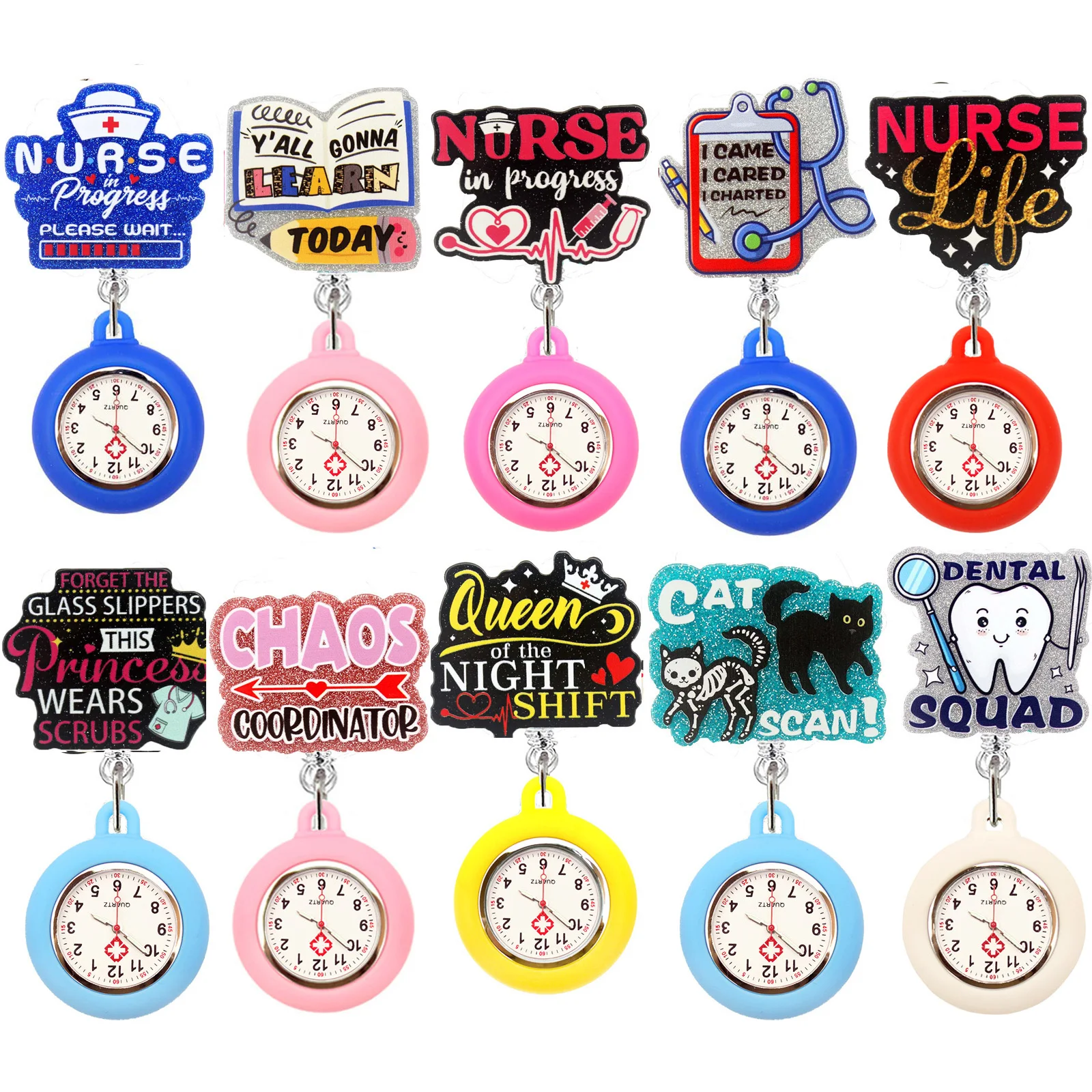 Glitter Acrylic Hospital Nurse In Progress Candy Color Lovely Nurse ...