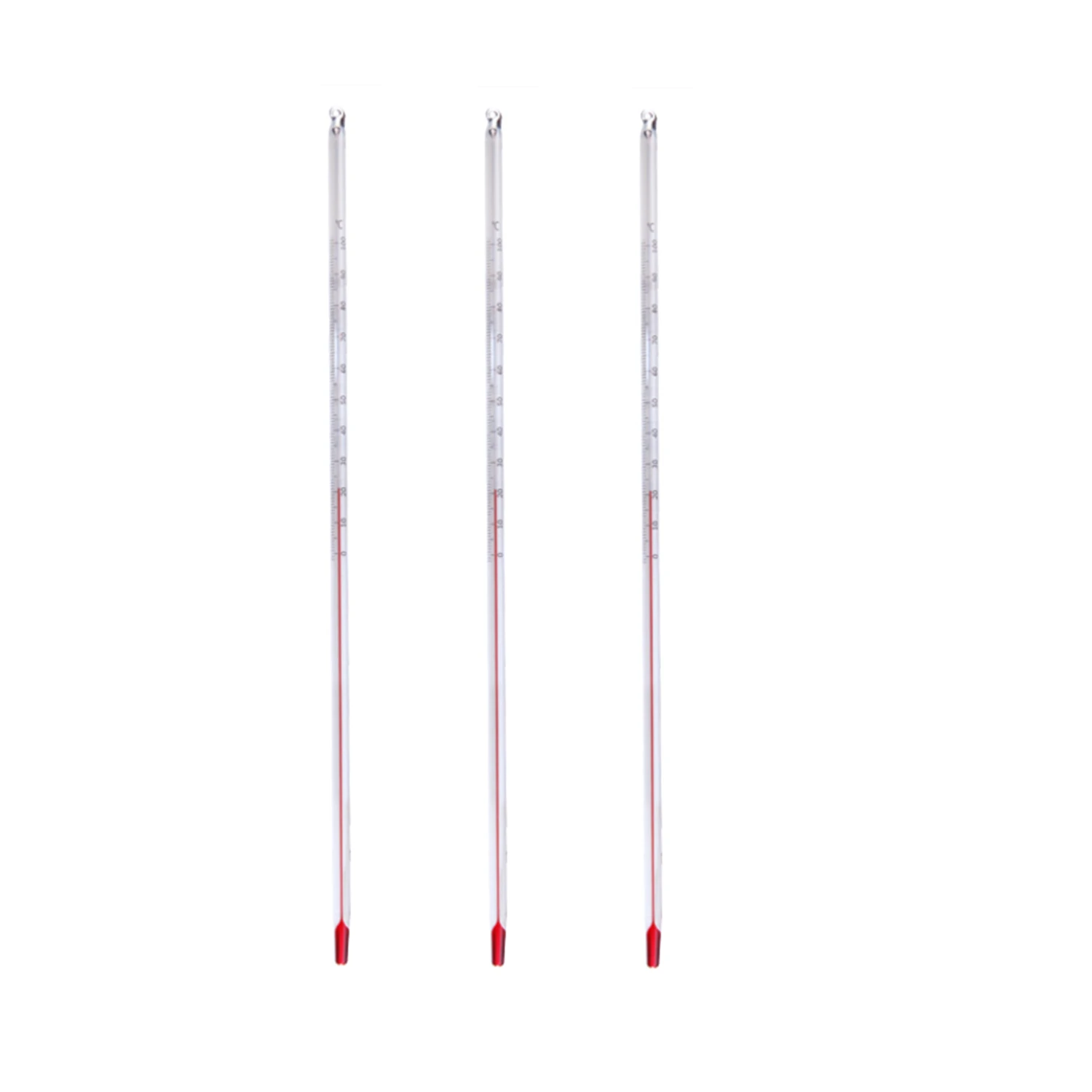 Deschem 3Pcs Glass Celsius Thermometer 0-100℃ Length 300mm Laboratory ...