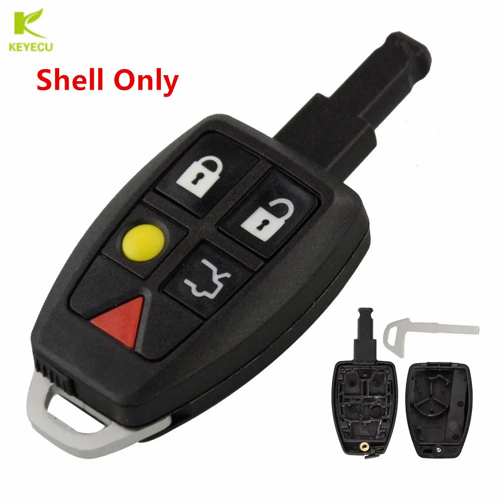 KEYECU Replacement Remote Car Key Shell Case 5-Button Fobik for Volvo ...