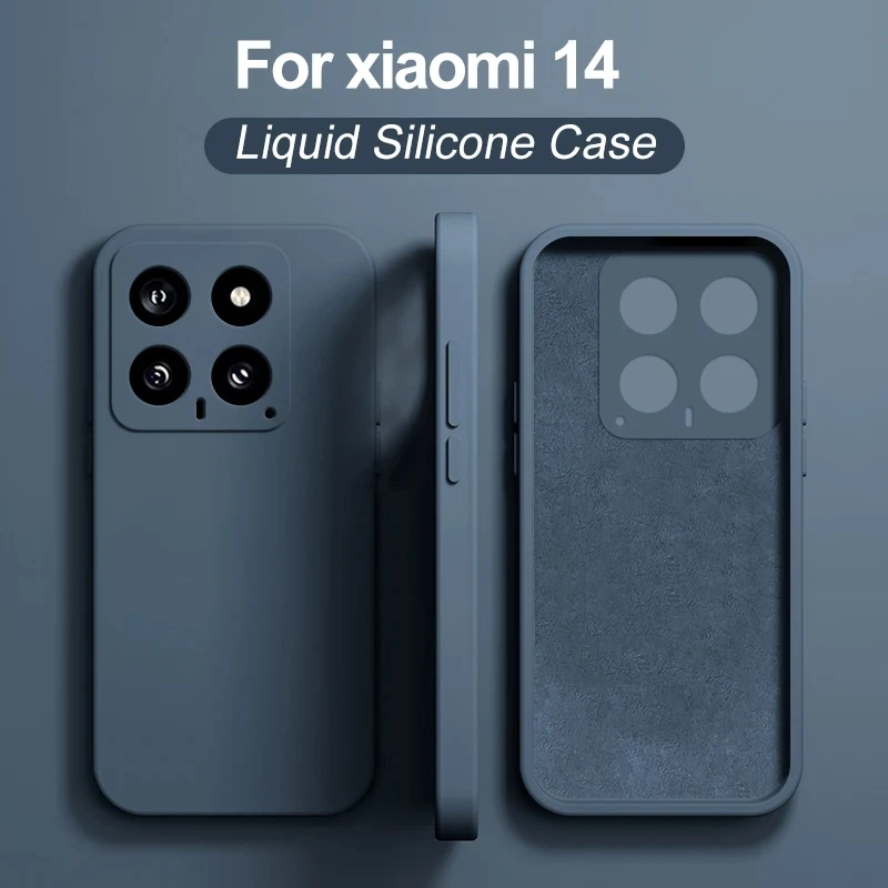 For-Xiaomi-14-Case-Original-Liquid-Silicone-Full-Protection-Soft-Cover ...