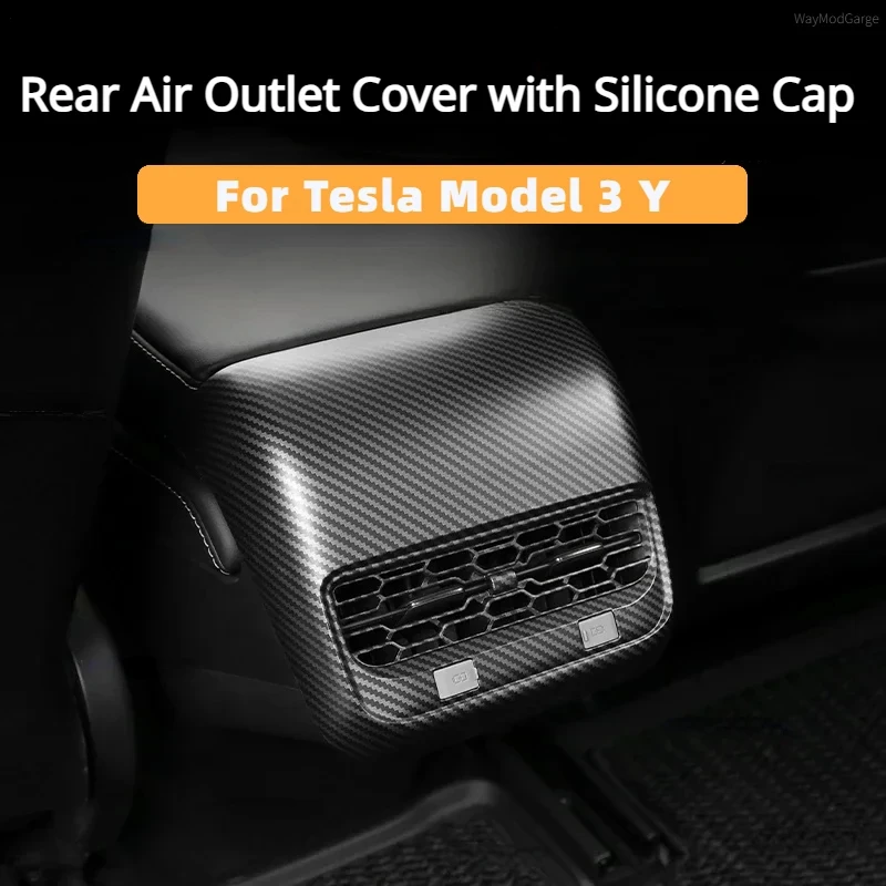 For-Tesla-Model-3-Y-Rear-Air-Outlet-Cover-Exhaust-Vent-Full-Cover-with ...