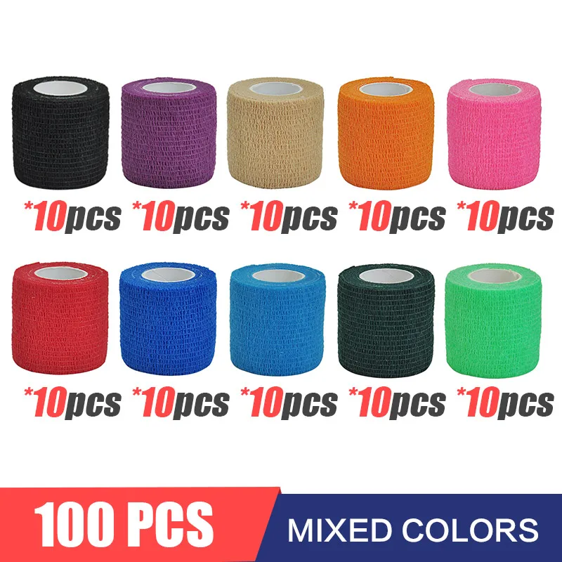 10 Colors Mixed Elastic Finger Bandage Elastic Band Self-locking ...