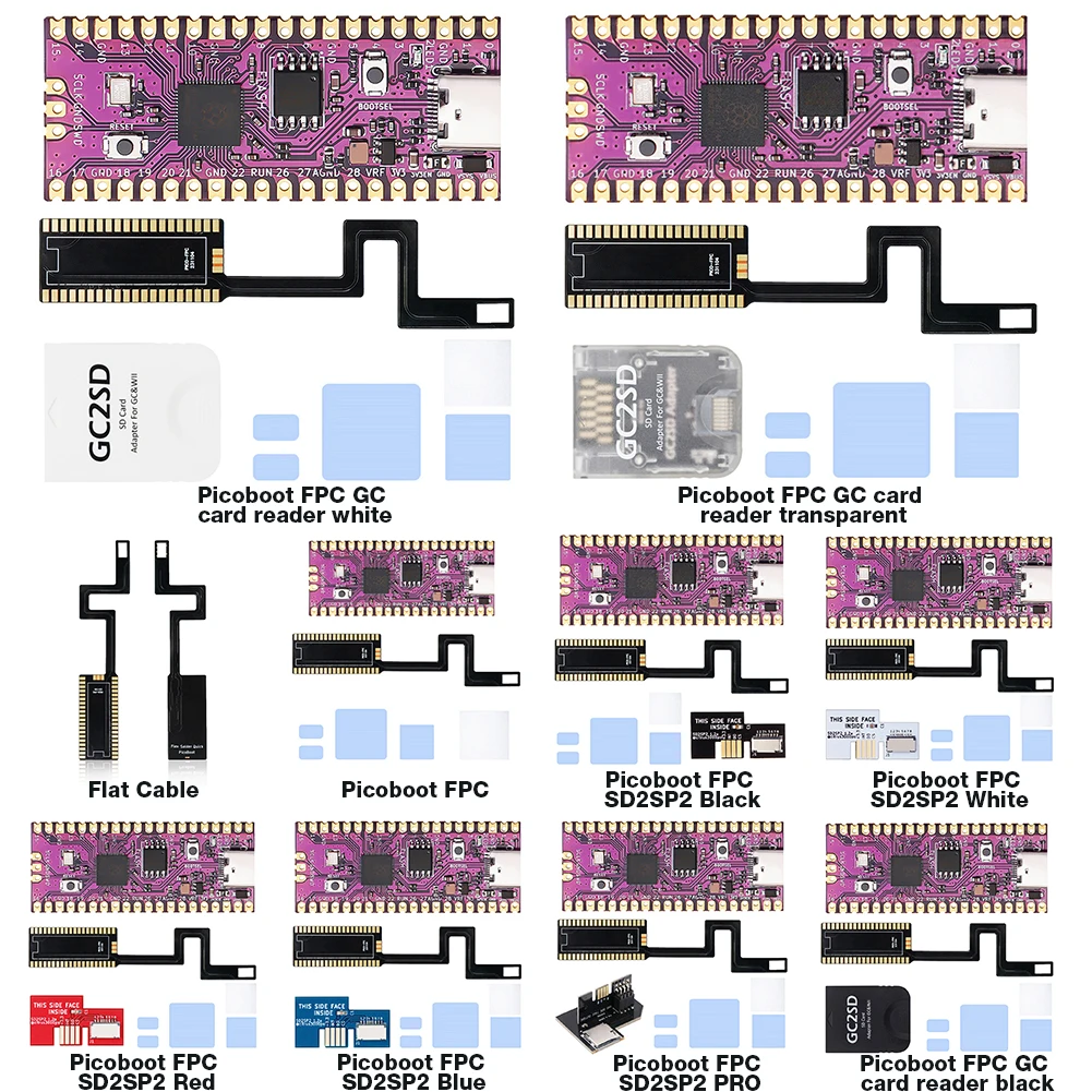 For Raspberry Pi Pico Picoboot FPC Flex Cable with SD2SP2 Adapter GC2SD ...
