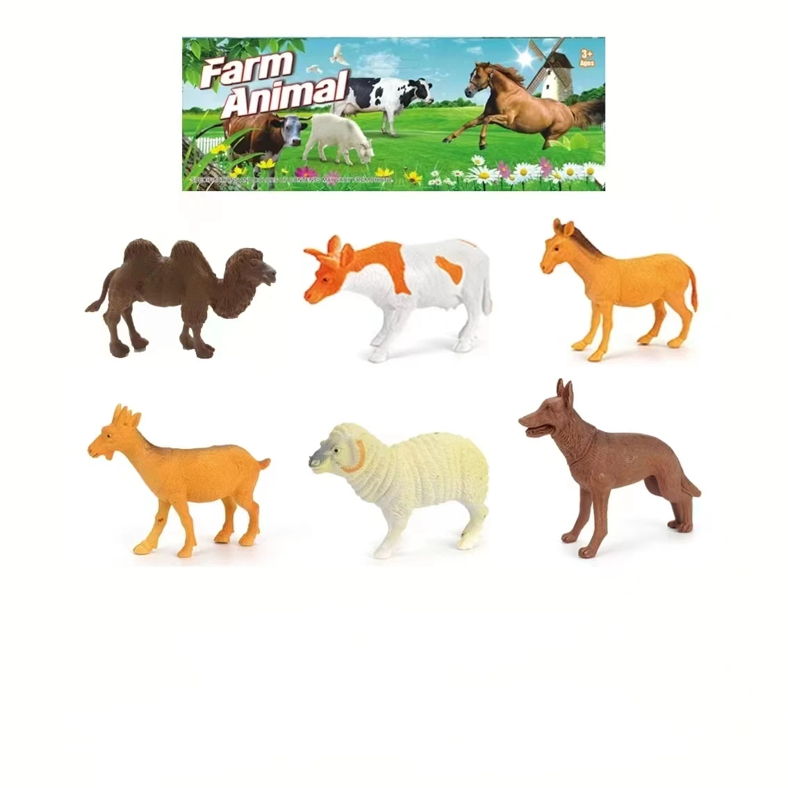 6pcs Farm Animal Models Kids Toys Hobbies Animals Figurines Gift ...