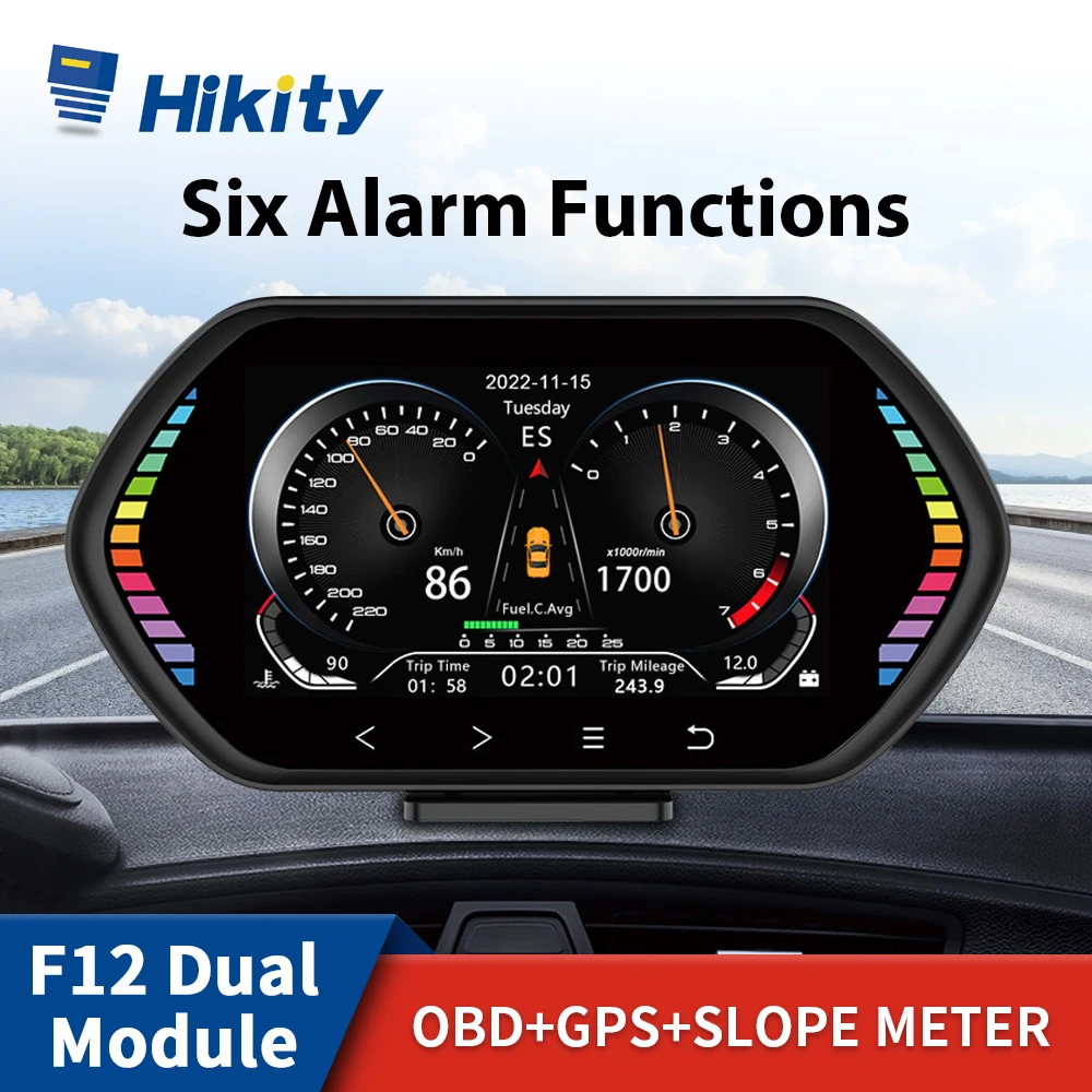 Hikity-OBD2-HUD-Head-Up-4-5-Car-Digital-Speedometer-3-in-1-IPS-Display ...