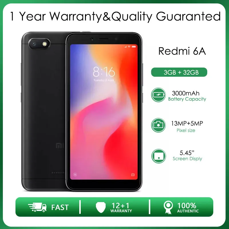 Xiaomi redmi 6a smartphone 2gb 16gb/3gb 32gb 4g lte celular celular ...