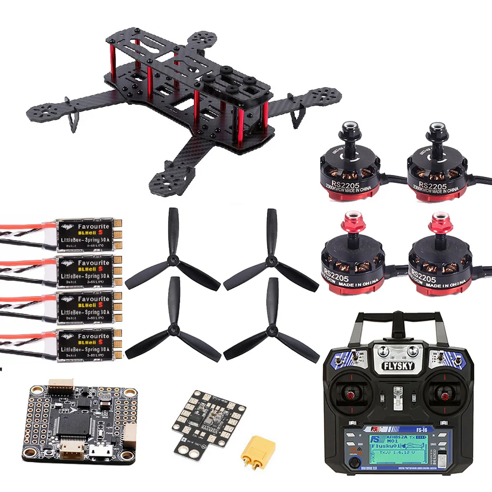 Mini-qav250-zm250-250mm-fibra-de-carbono-quadcopter-rs2205-2300kv-motor ...
