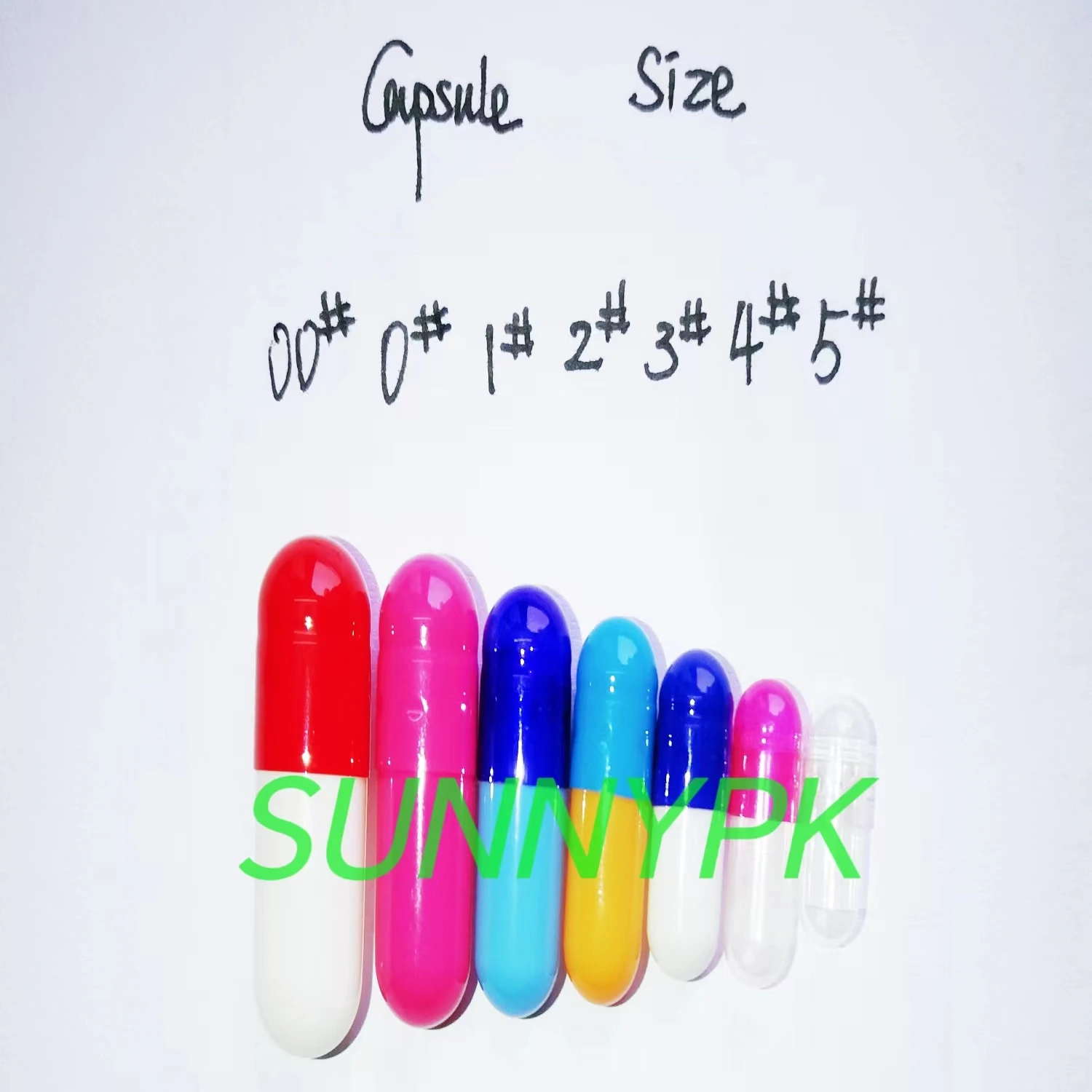 500PCS 1#,2#,3#,4#, 5# Vacant Capsule!Joined Medicine Capsule!Gelatin ...