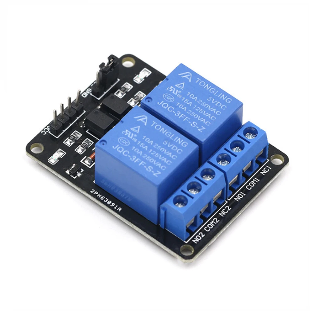 2 Way 2 Channel Relay Module 5V 12V With Optocoupler Protection Relay ...