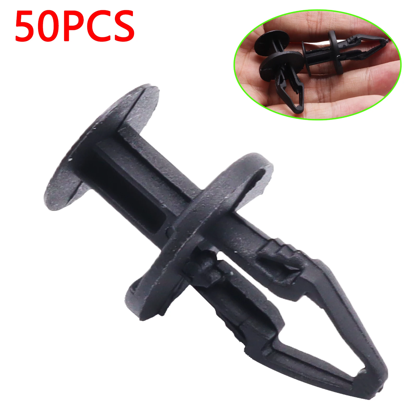 50pcs-Universal-Car-Fender-Fastener-Push-Type-Rivet-Fixed-Clamp-Plastic ...