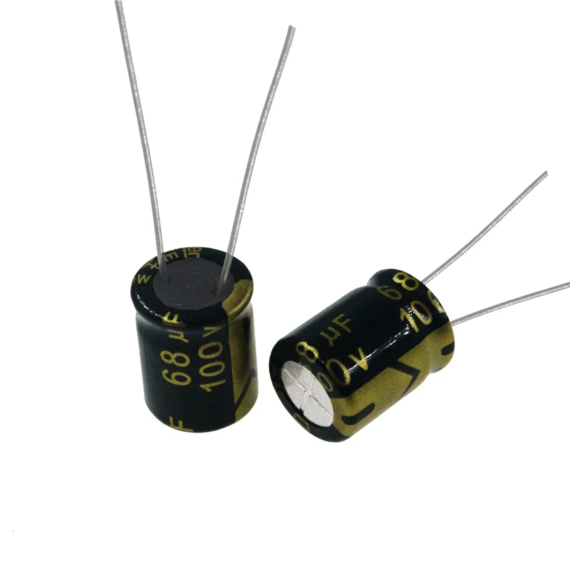 10pcs 68uf 100v 68mfd 100volt Aluminum Electrolytic Capacitor 10*16mm ...