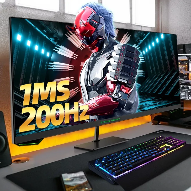 Titan Army 24 Inch 2k200hz Monitor 21:9 Mini Fish Screen 1ms ...