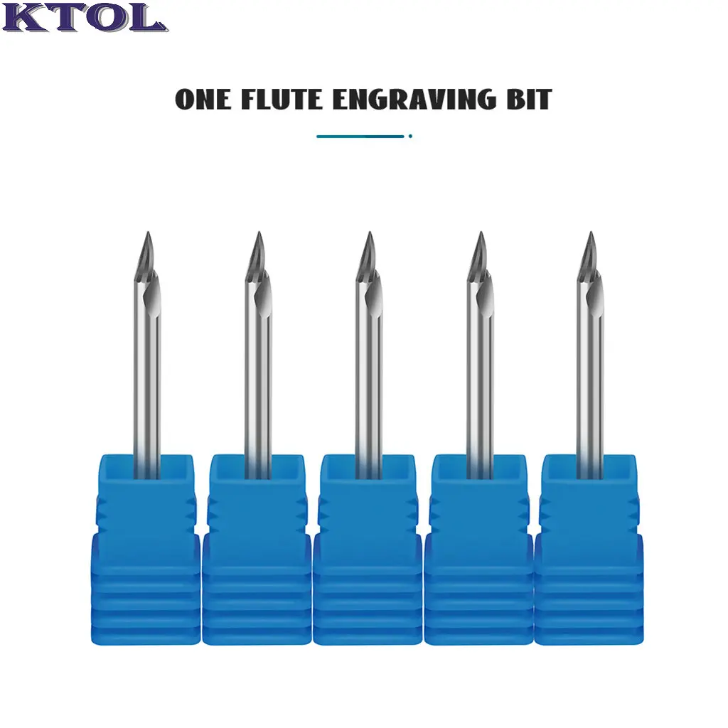 Tip 0.2-0.5mm 3.175x30 Degree 1 Flute V Carving Bit Cnc Router Tools ...