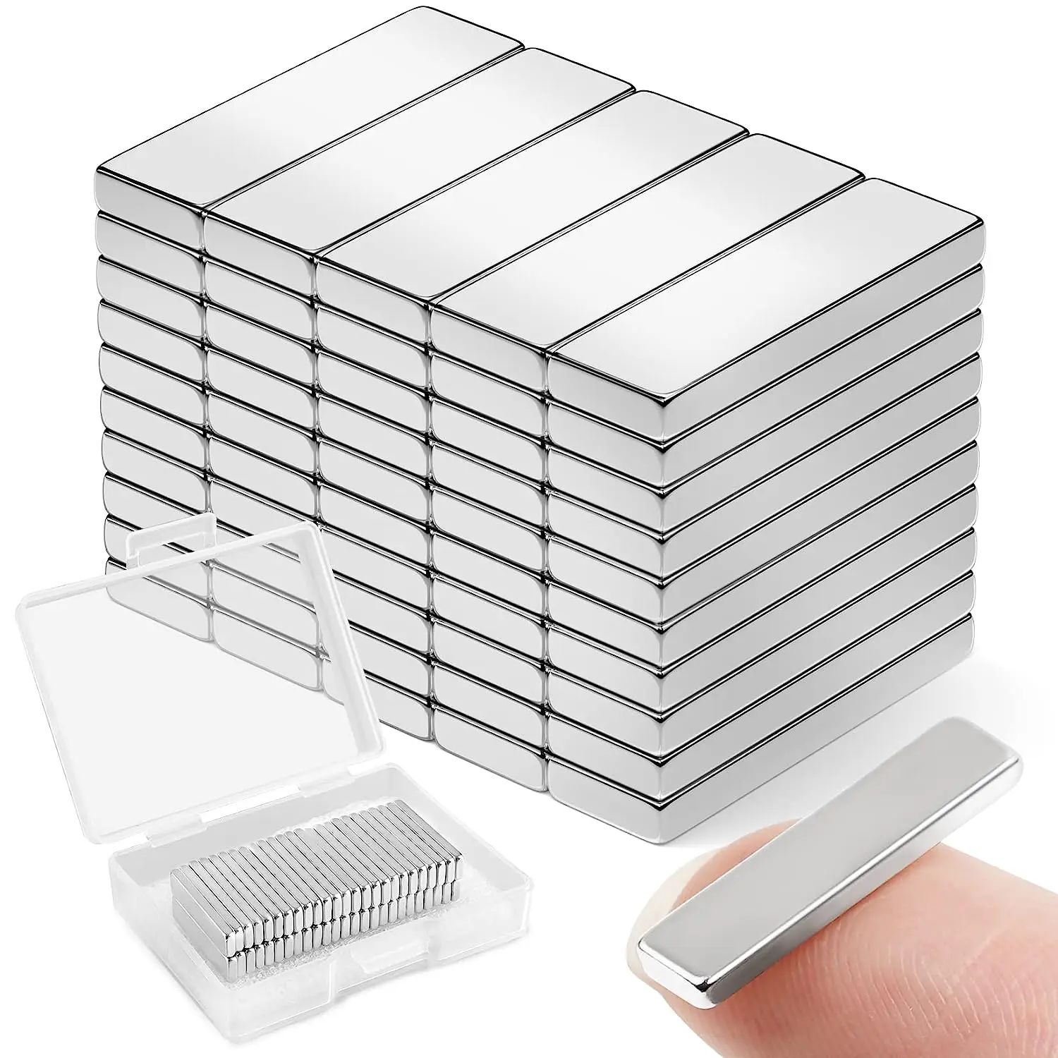 20 x10x2 rechteckige starke magnetische Kraft n35 hochfester Neodym ...