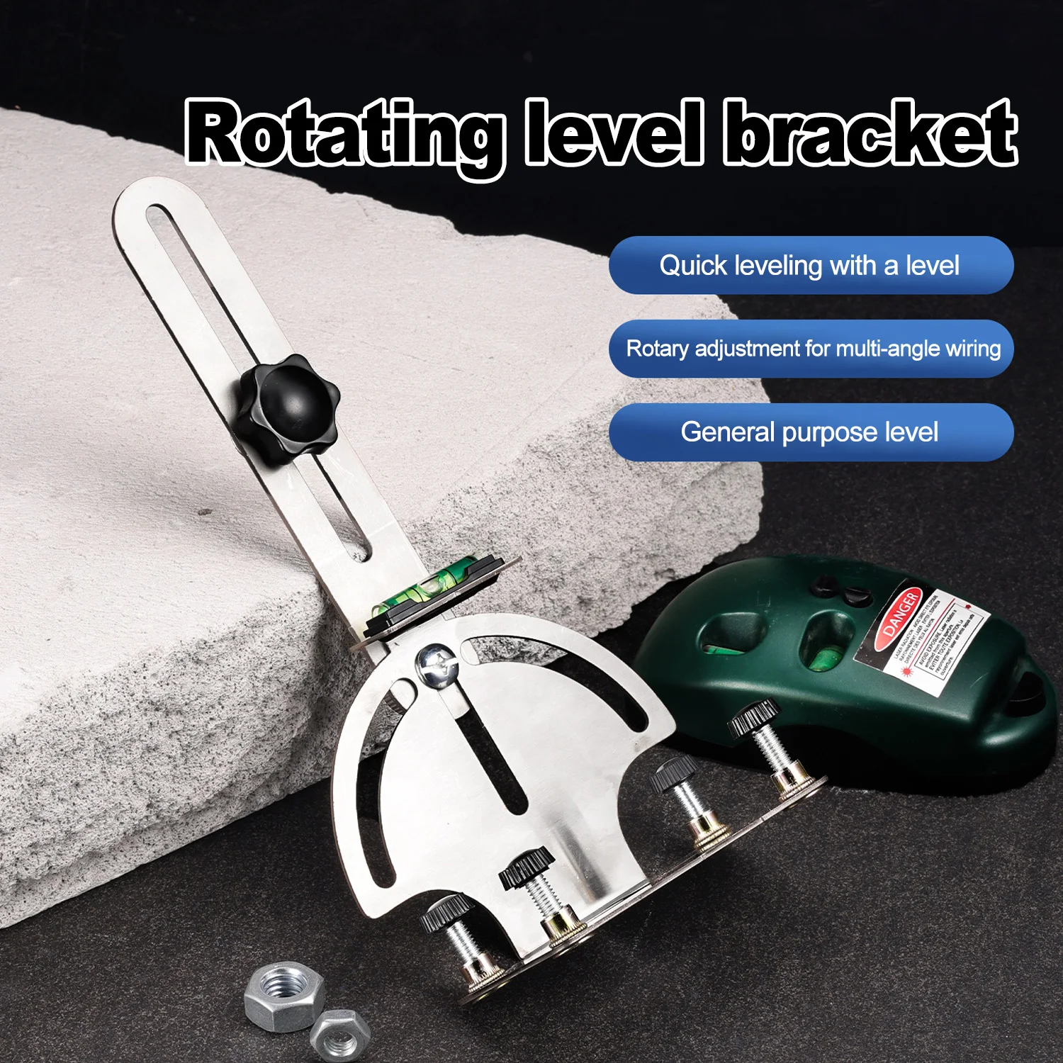 360 Degree Rotating Lasers Level Holder With Fluorescent Night Bubble ...