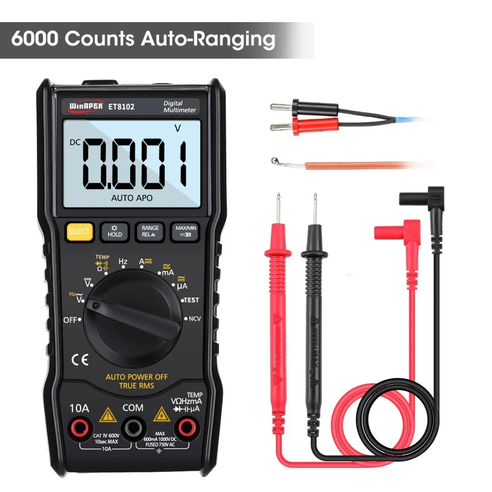 WINAPEX-True-RMS-Digital-Multimeter-6000-Counts-NCV-Tester-AC-DC ...
