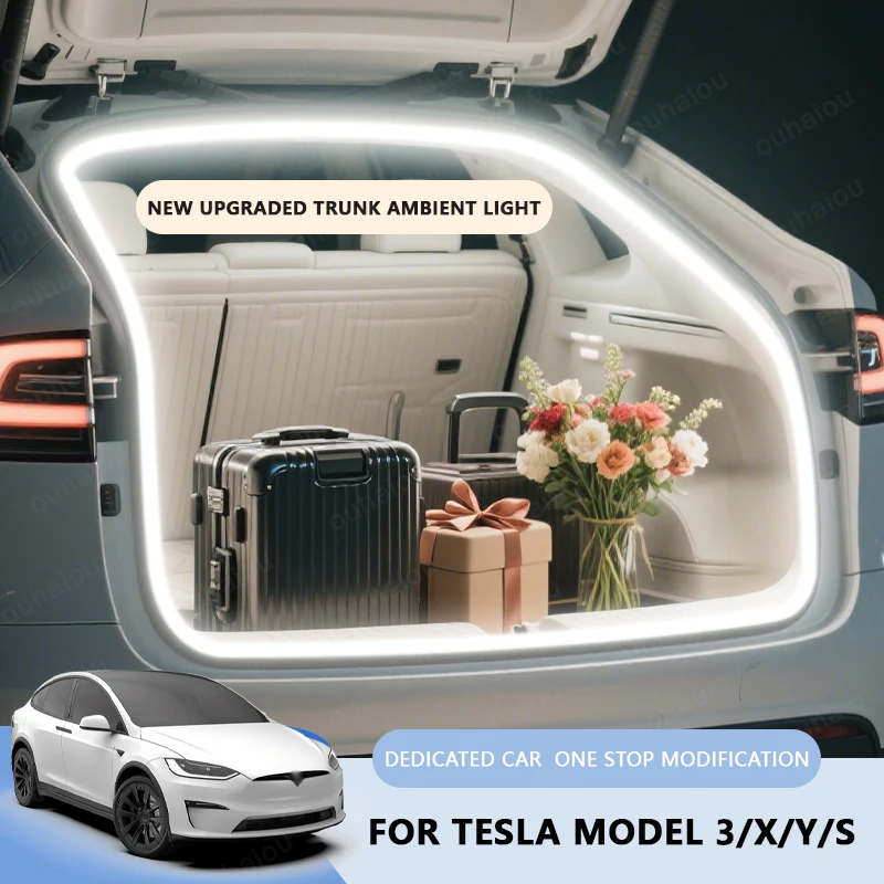 FOR TESLA MODEL X/S Model 3 trunk light modification light Atmosphere ...