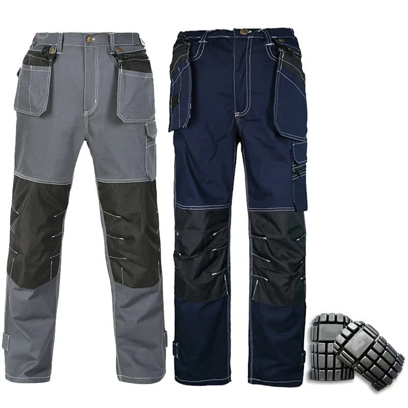 Work-Pants-Men-Mechanic-Cotton-with-Knee-Pads-Construction-Pants-Work ...