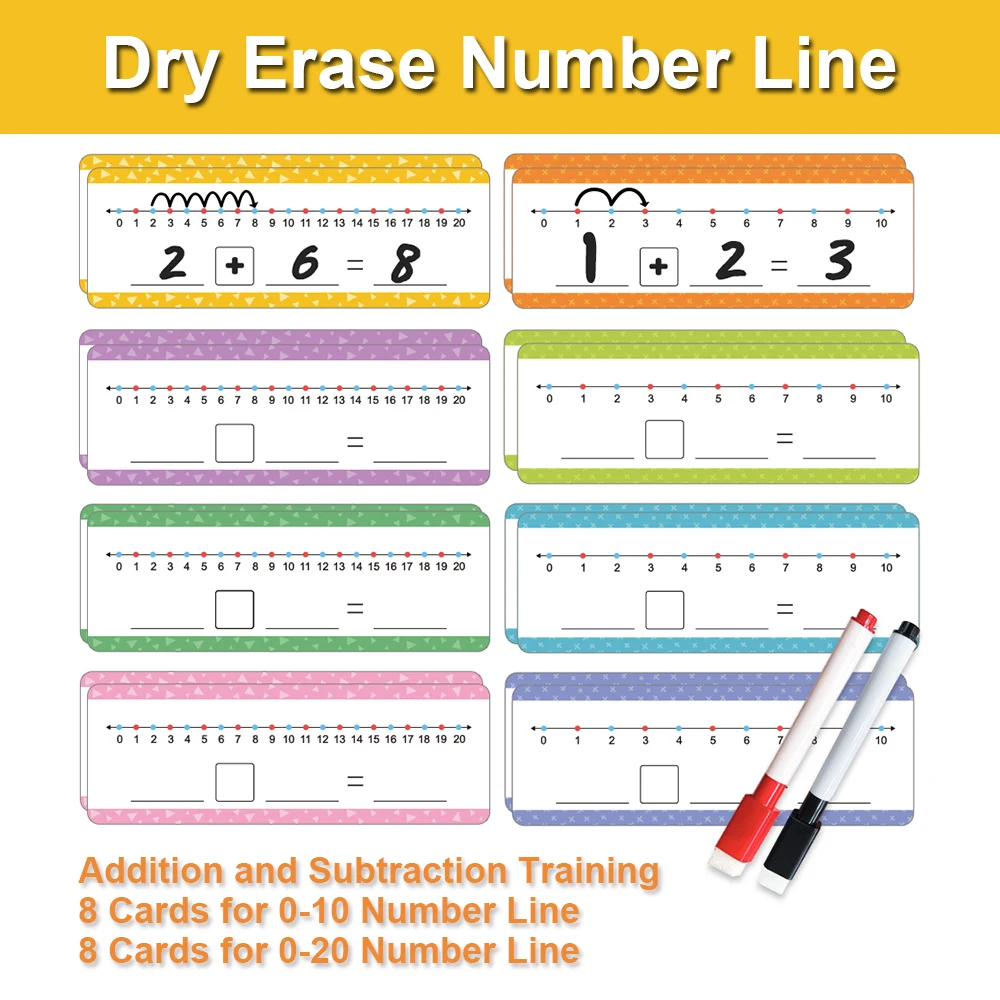 Addition-Subtraction-Training-Cards-Dry-Erase-Number-Line-Card-Math ...