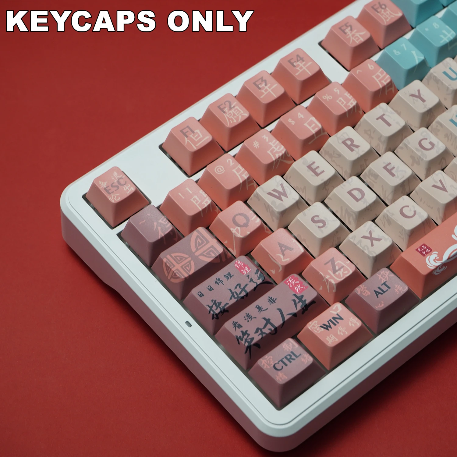 129-Keys-Chinese-Blessing-PBT-Cherry-Height-Keycaps-Dye-Sublimated ...