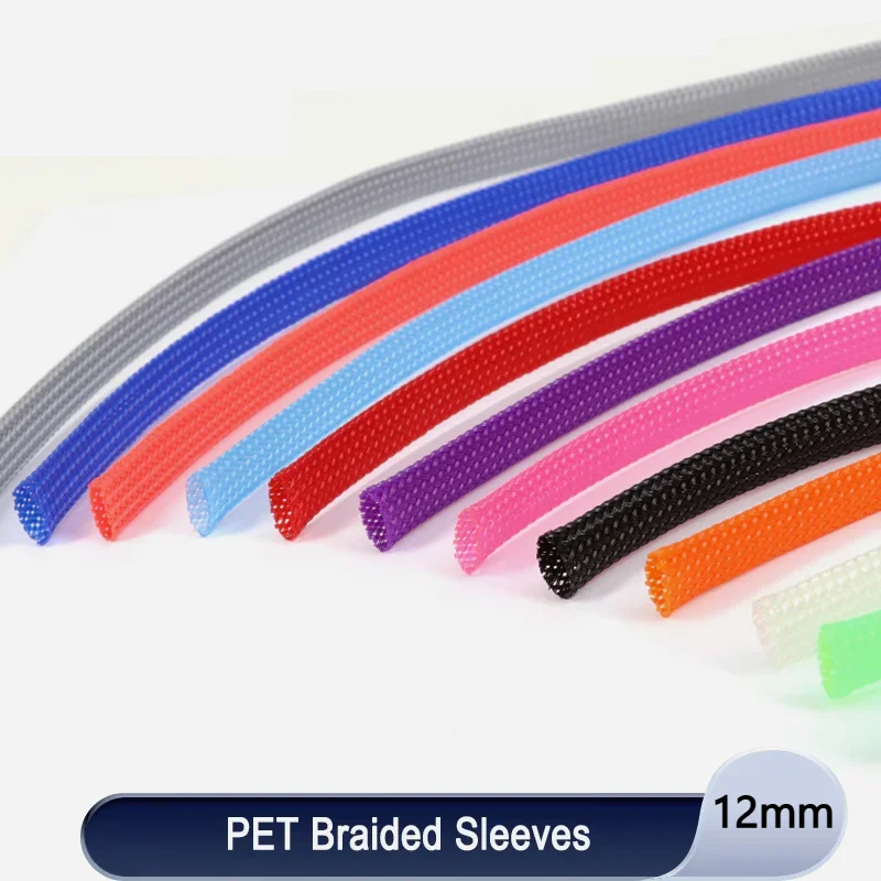 1-50M-12mm-Insulated-PET-Braid-Sleeves-Sleeving-High-Density-Cable ...