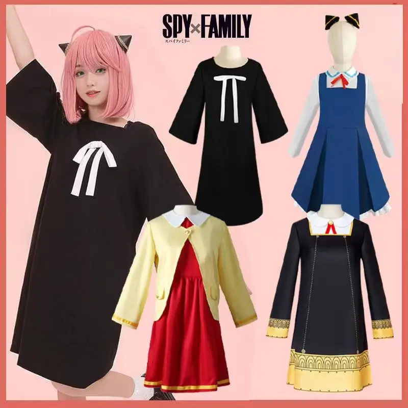Ania-Spy-Family-Cosplay-Vestido-Roupas-para-Meninas-Daily-Cos-Amarelo ...