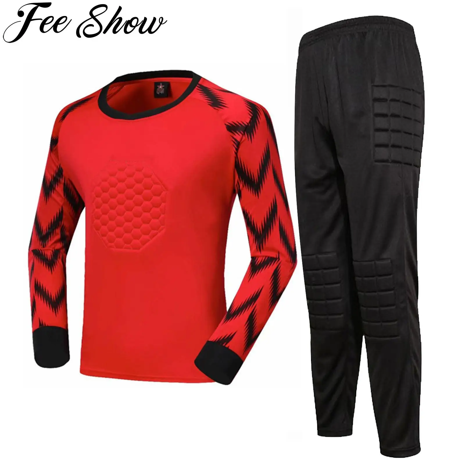 Kids-Boys-Soccer-Training-Suits-Goalkeeper-Football-Uniform-Goalie ...