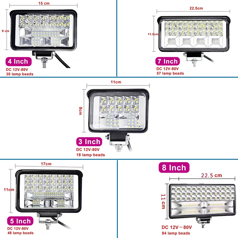 Automotive LED Large Field Of View Strong Light 12V 24V White Yellow ...