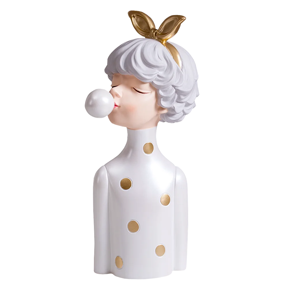 Home Decoration Accessories | Girl Blowing Bubble Statue | Home ...