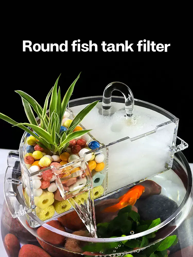 Aquarium-filter-special-filter-for-round-fish-tank-top-filter-no-water ...