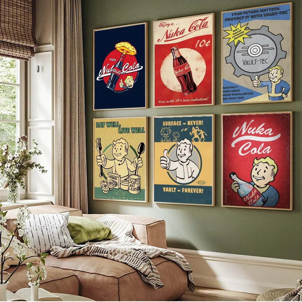 Fallout 3 4 Game Good Quality Prints and Posters Waterproof Coffee ...