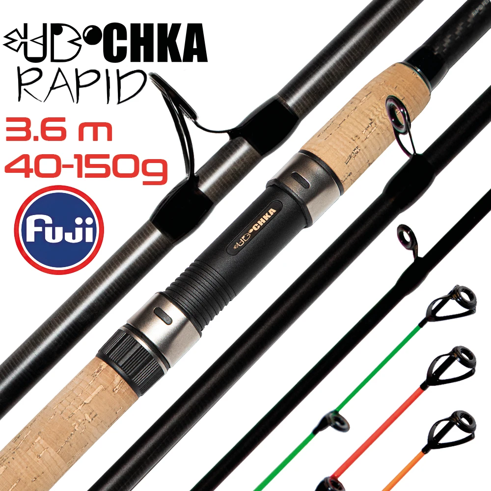 UDOCHKA "Rapid" Feeder Carbon Spinning Fishing Rod, 3.60m + 3 Tips ...