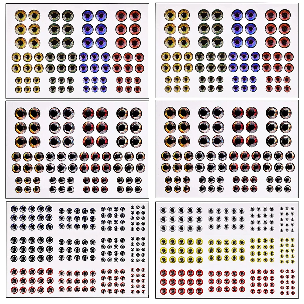 654PCS-Simulation-Fishing-Lure-Eyes-Realistic-Holographic-3-4-5-6-8 ...