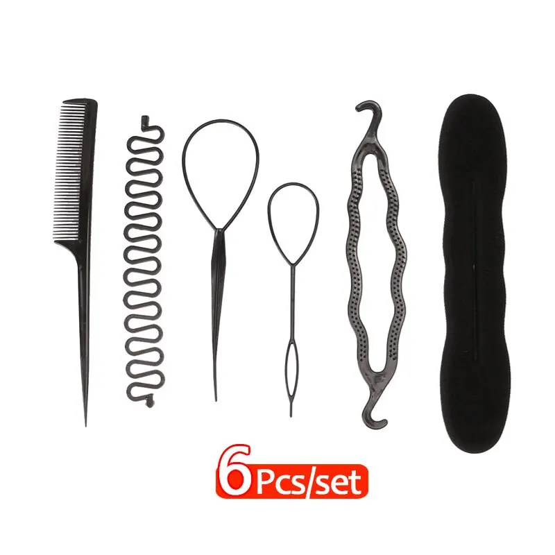 6pcs-Hair-Styling-Set-Hair-Design-Styling-Tools-Accessories-DIY-Hair ...
