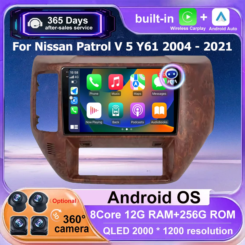 9'' Android 16 Auto For Nissan Patrol V 5 Y61 2004 - 2021 LHD Car Radio ...