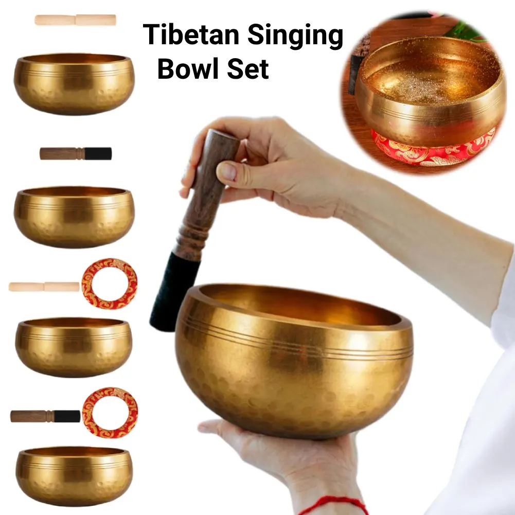 Tibetan Singing Bowl Set Meditation Singing Bowl Yoga Meditation ...