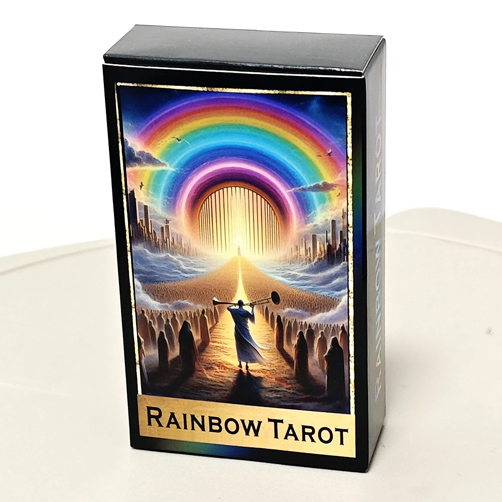 Rainbow Tarot Deck 10.3*6cm 78 Colorful Tarot Oracle Cards Illustration ...
