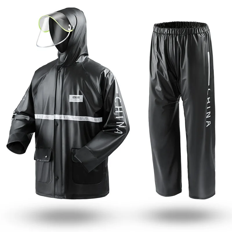 Fashion-Raincoat-Suit-with-Pocket-Men-s-Waterproof-Rain-Jacket-with ...