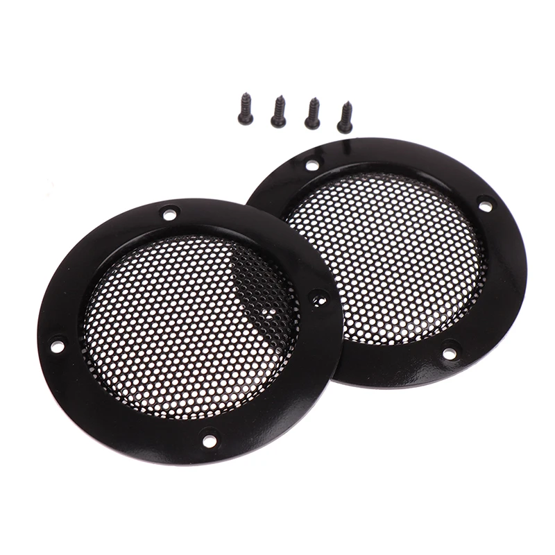 2 Pcs Round Audio Speakers Protective Cover 2 Inch Protective Mesh Net ...